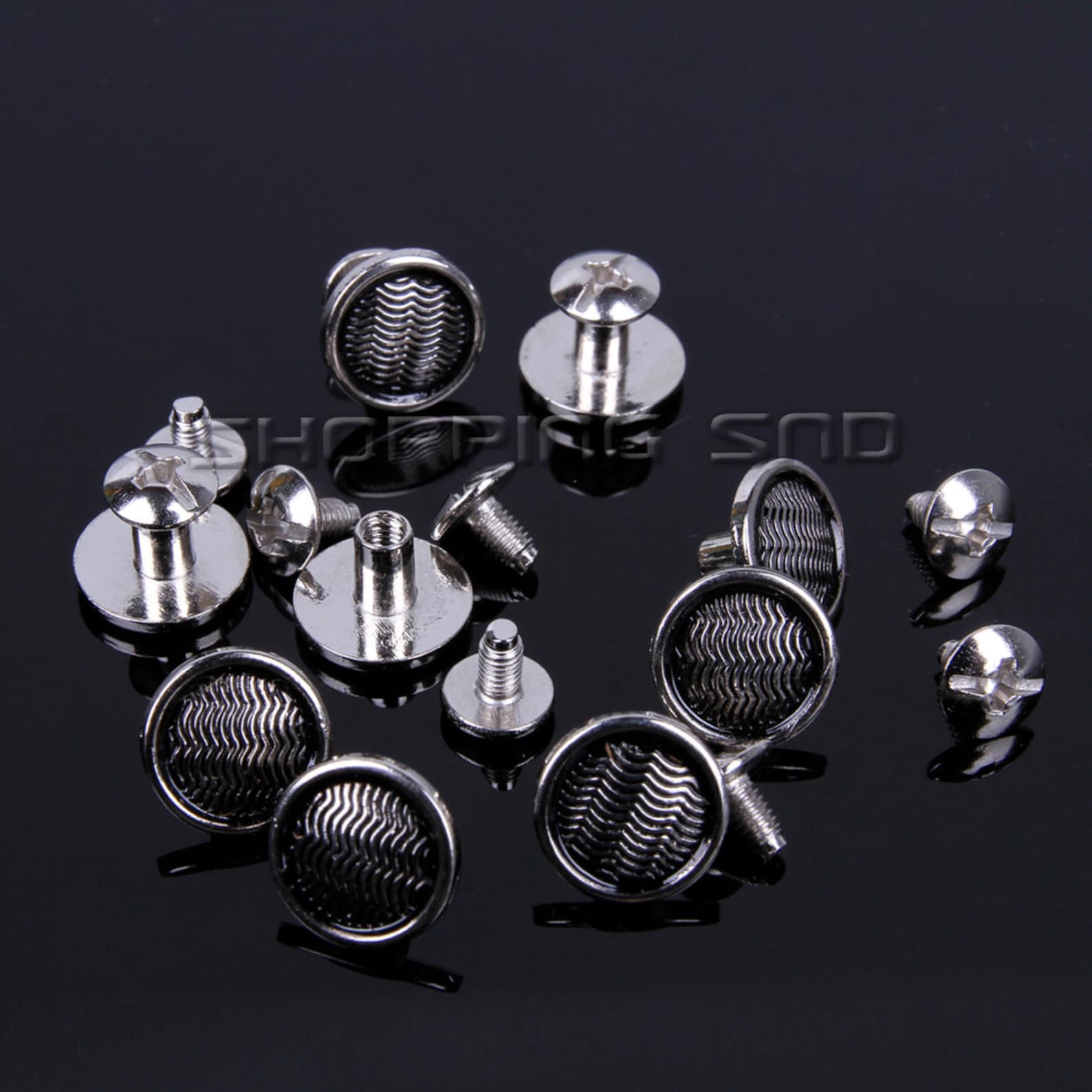 Dark Silver 8mm Round Flat Screw Back Studs Metal Screwback - Etsy