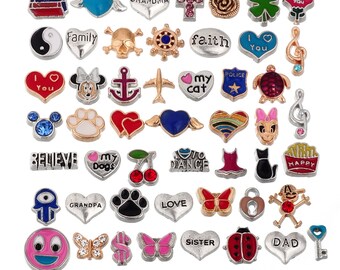 Assorted Lots of Floating Charms for Living Memory Lockets - Etsy