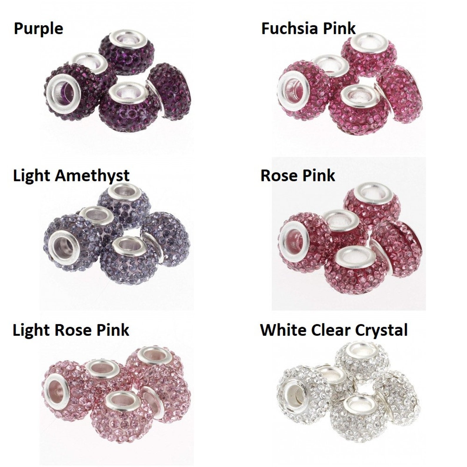 Wholesale 11mm Crystal Beads for Charm Bracelet Rondelle | Etsy