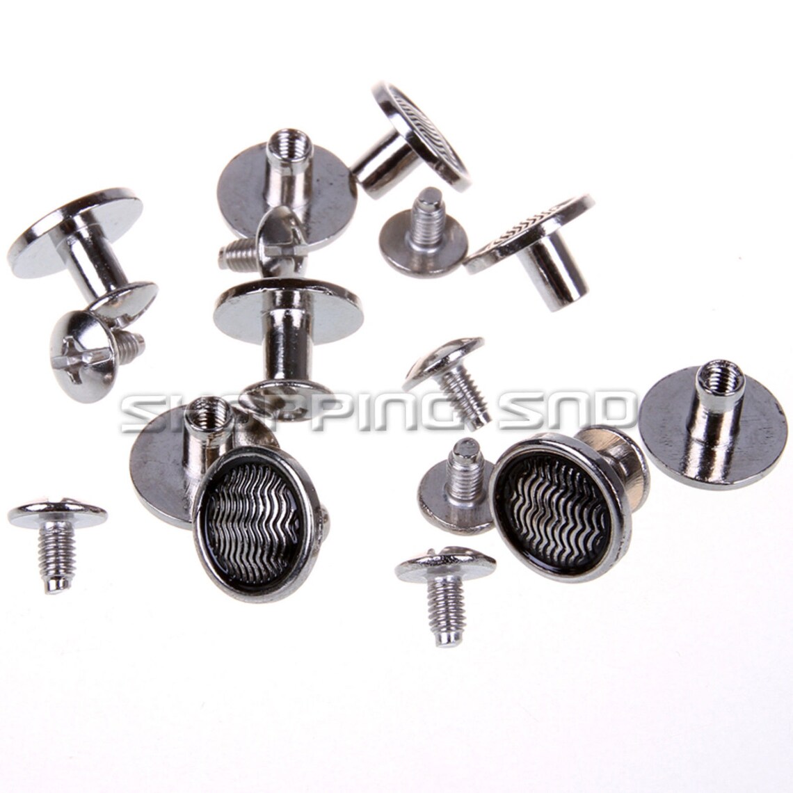 Dark Silver 8mm Round Flat Screw Back Studs Metal Screwback - Etsy