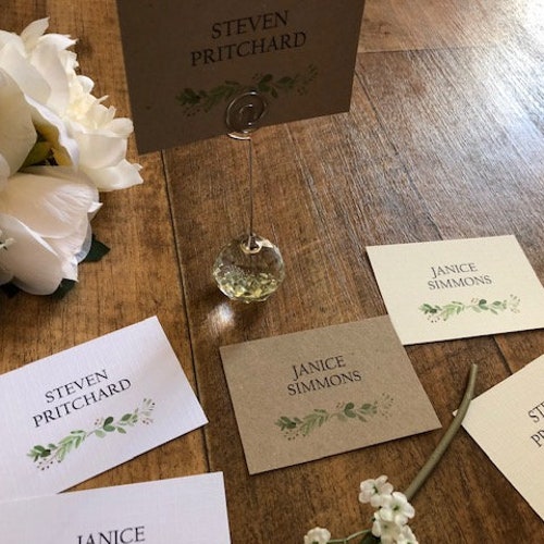 Personalised Table Number / Name Tent Cards Wedding | Etsy UK