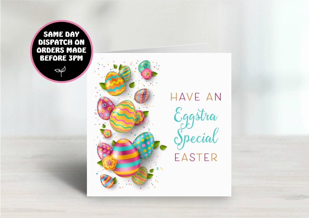 Eggstra Special Easter Card - Happy Easter Card - Greeting Card ...