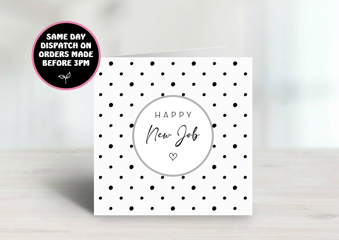 Happy New Job Card Colleague Coworker Leaving Card, Work Leaving Card ...