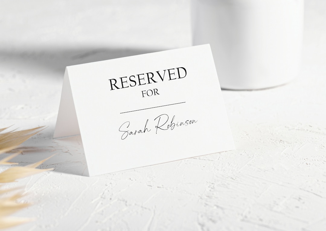RESERVED Personalised Printed Tent Folded Large Place Name Cards ...