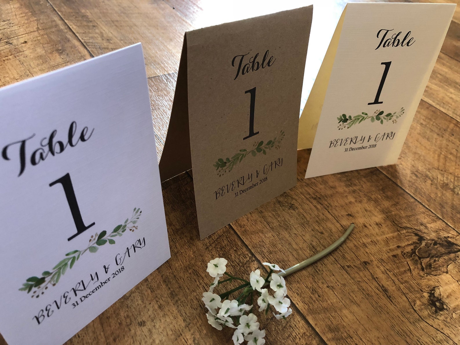 Personalised Table Number / Name Tent Cards Wedding - Etsy UK