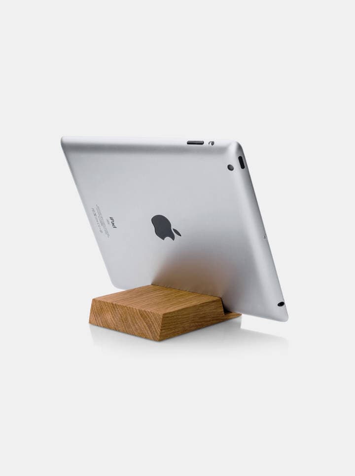 Wooden Ipad Stand Square Holder in Natural Oak Wood - Etsy Canada