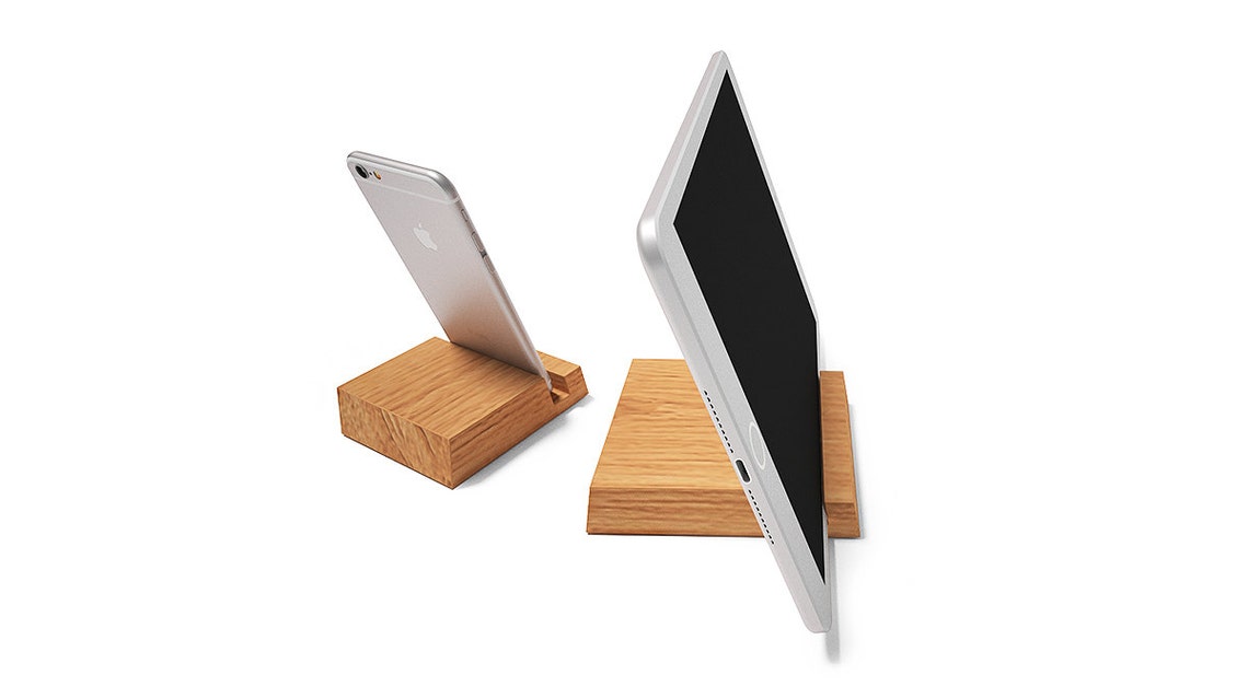 Wooden Ipad and Iphone Stand Set of Two One for Each Device - Etsy