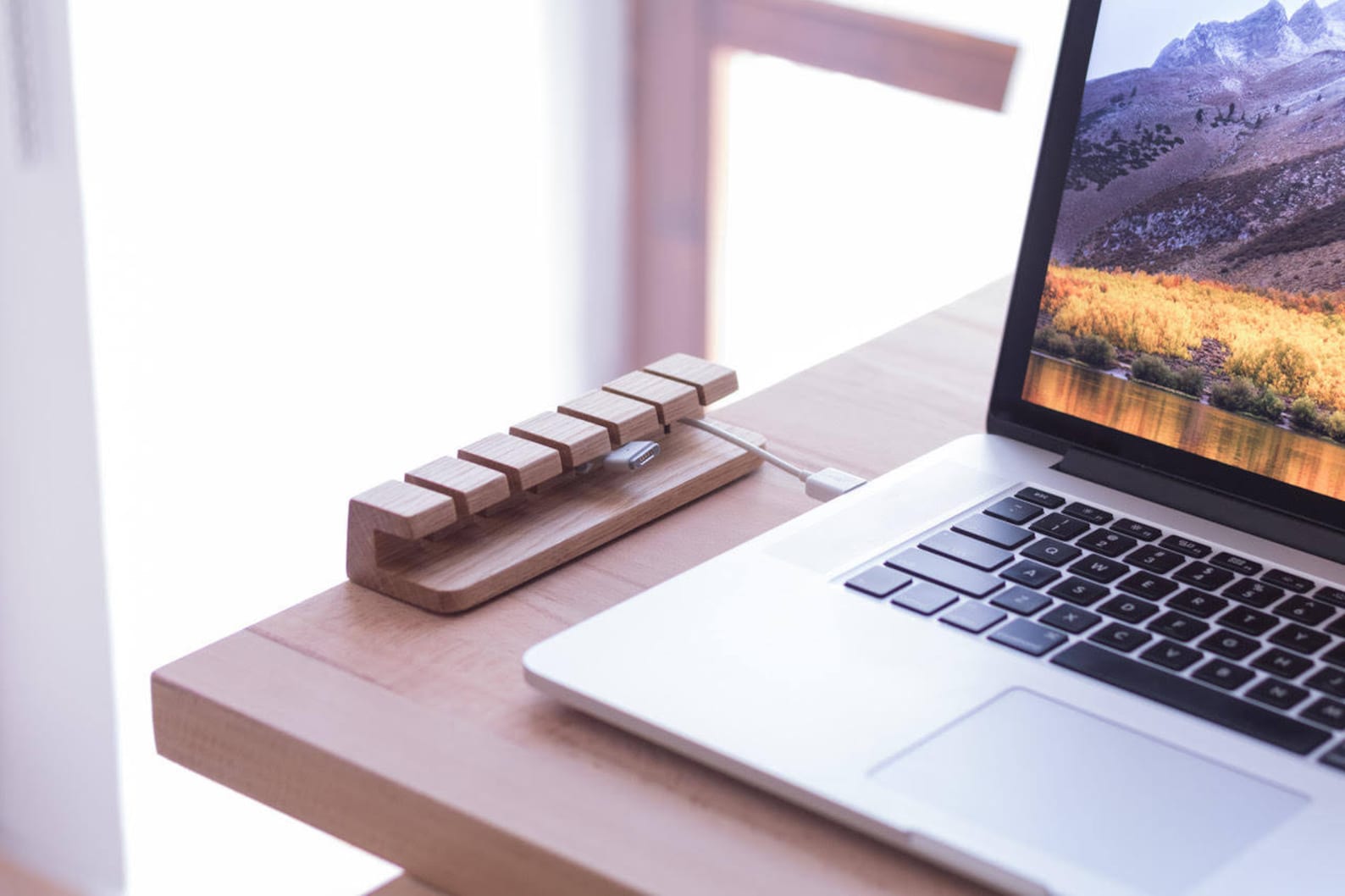 Wooden Cable and Charger Organizer Cable Management for Power Cords and ...