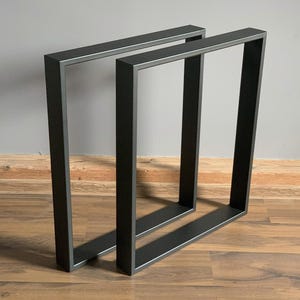Steel Table Legs Set - Modern Rectangular Frame 72x60 Cm Industrial ...