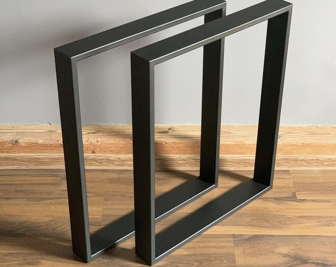 Steel Table Legs Set - Modern Rectangular Frame 72x60 Cm Industrial ...