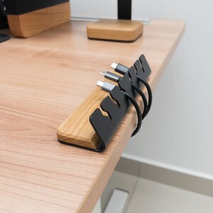 Cable Management, Wooden Cable Organizer, Desk Organizer, Cord ...