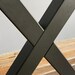 Industrial X Frame Rustic Metal Table Legs Heavy-duty Steel Legs for ...