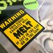 1.5x1.5 VHS Melt Warning Label Sheet of 6 | Removeable | Retro | VHS ...