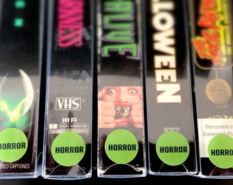 3/4 VHS Horror Label Sheet of 24 Removeable Retro | Etsy