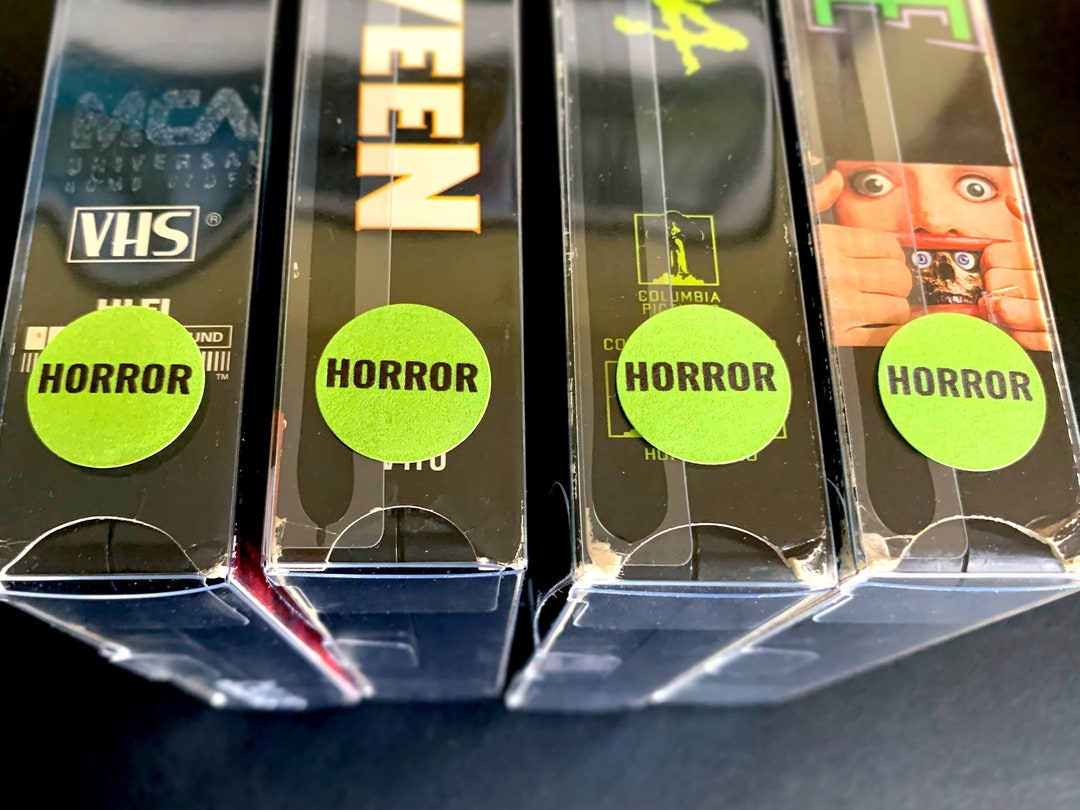 3/4” VHS Horror Label Sheet of 24 | Removeable | Retro | Horror Movies ...
