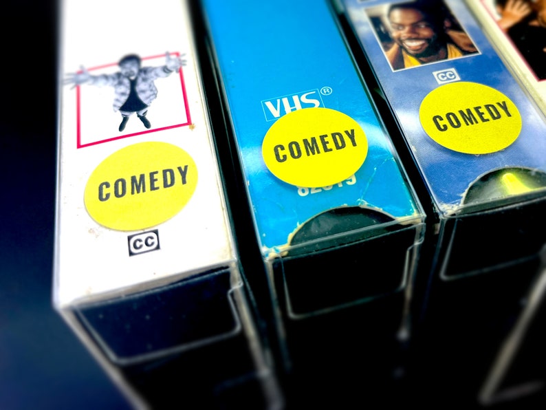 3/4 VHS Comedy Label Sheet of 24 Removeable Retro Movie - Etsy