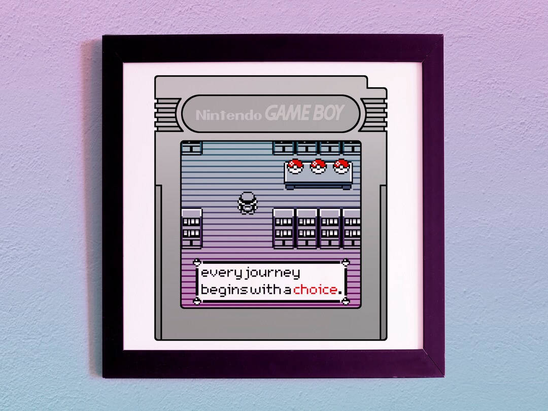 5x5 8x8 Pokemon Gameboy Choices Art Print | Nintendo | Retro Gaming ...