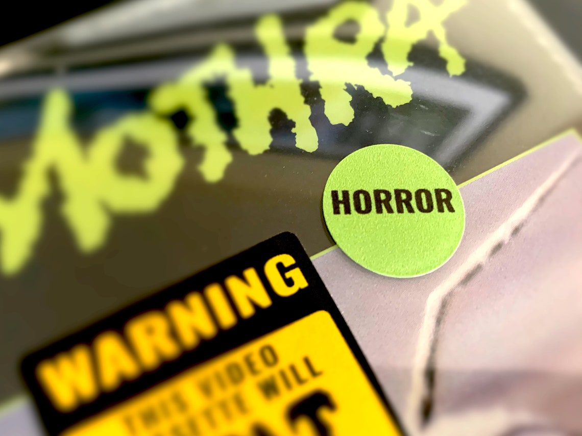 3/4 VHS Horror Label Sheet of 24 Removeable Retro | Etsy