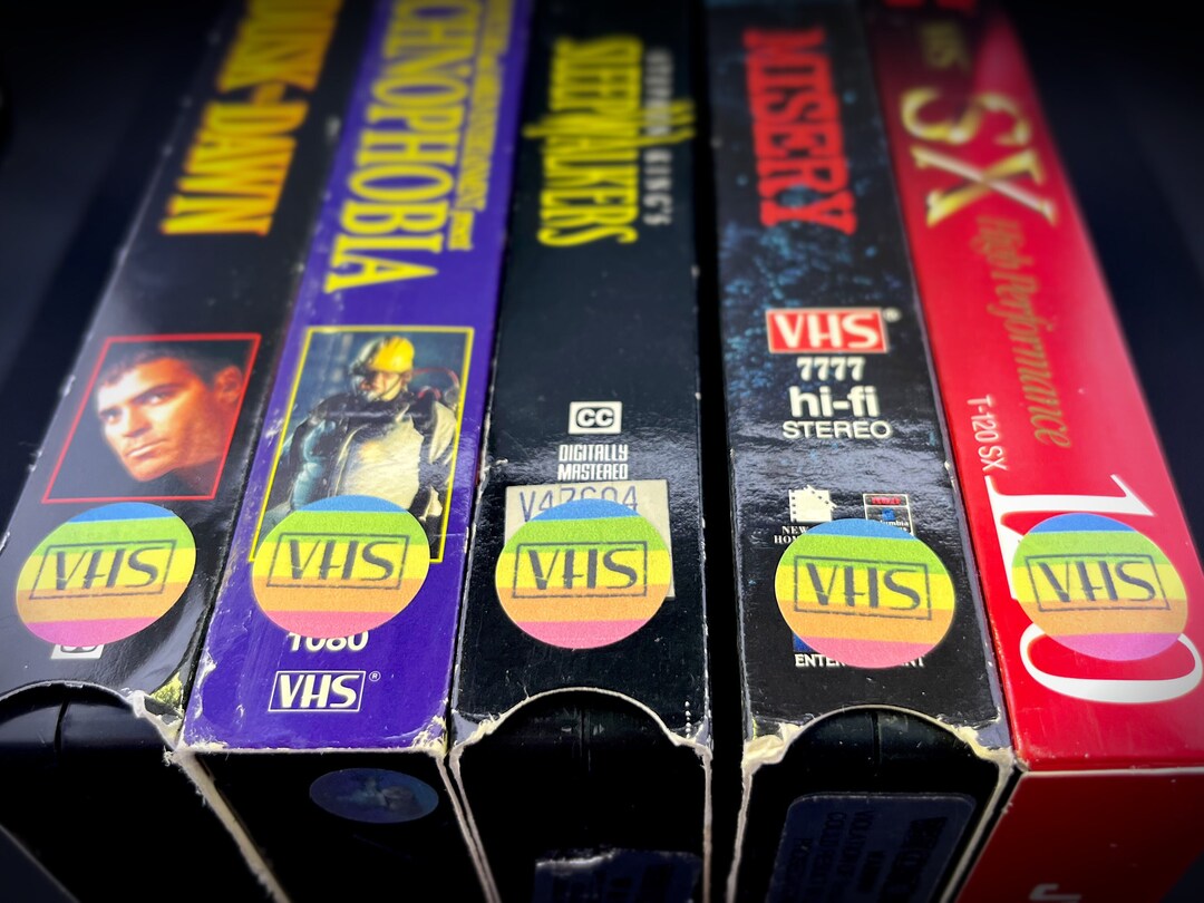 3/4” VHS Rainbow Label Sheet of 24 | Removeable | Retro | Movie ...