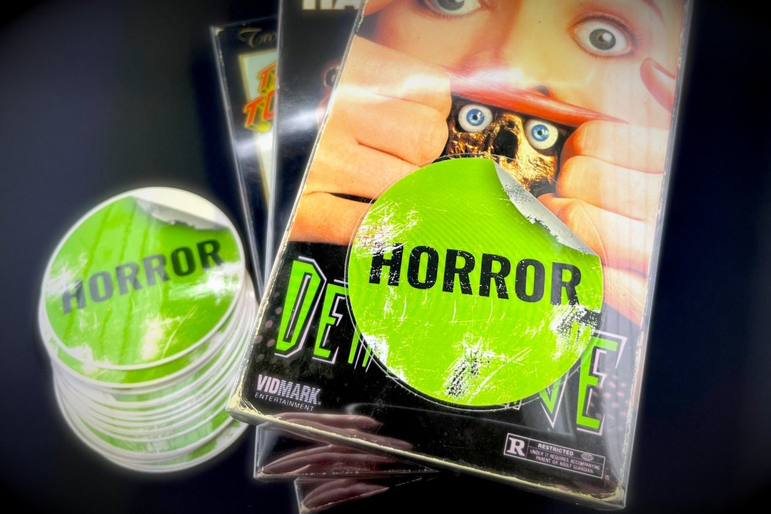 3” VHS Horror Sticker | Clear Vinyl | Retro | Horror Movies | Movie ...