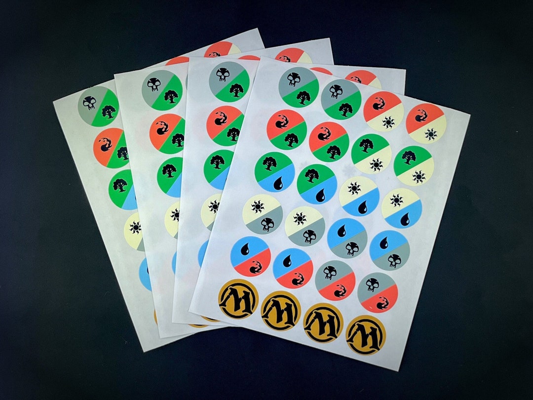 3/4” Premium MTG Hybrid Mana Labels Sheet of 24 | TCG | Magic the ...