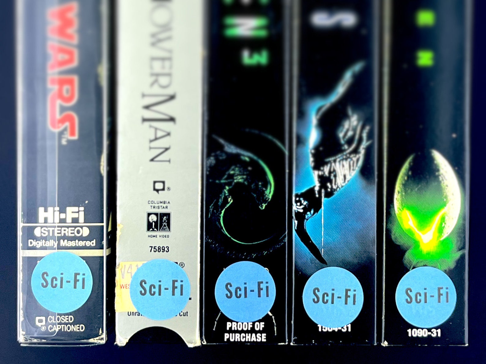 3/4 VHS Sci-fi Label Sheet of 24 Removeable Retro - Etsy