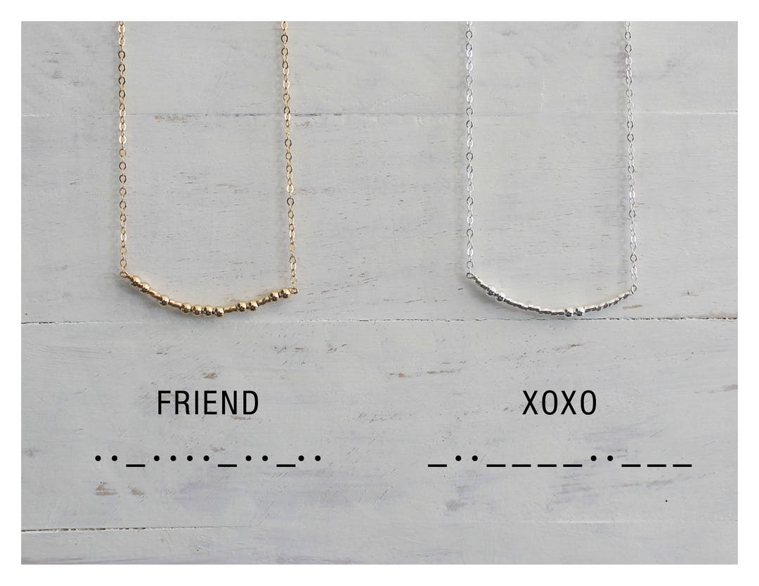Morse Code Necklace Custom Jewelry Secret Code Morse - Etsy