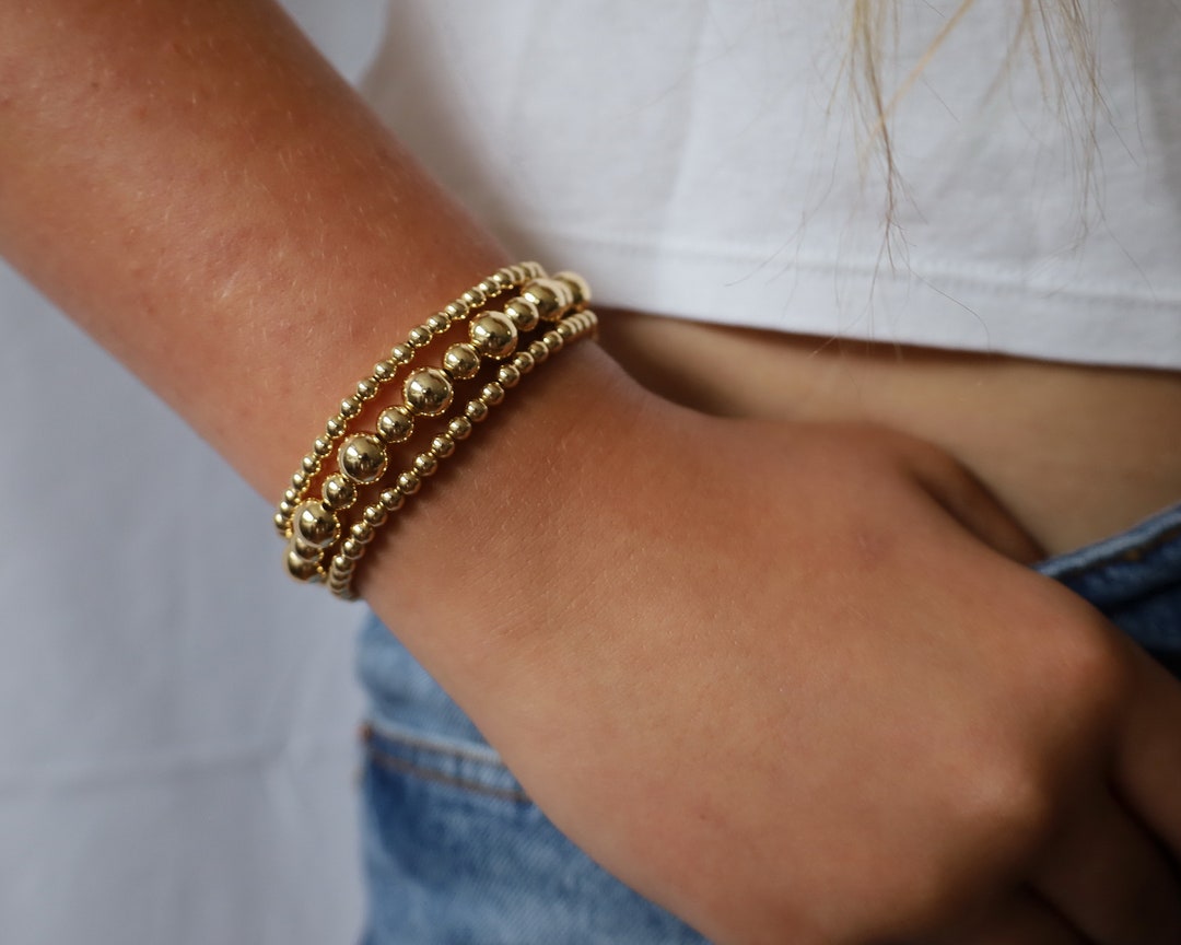 Gold Filled Bead Bracelet • 14K Gold Filled Beaded Bracelet • Add to ...