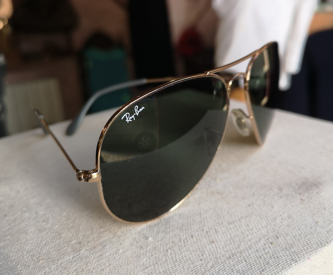 Pair of Aviator Ray Ban 80's Sunglasses - Etsy