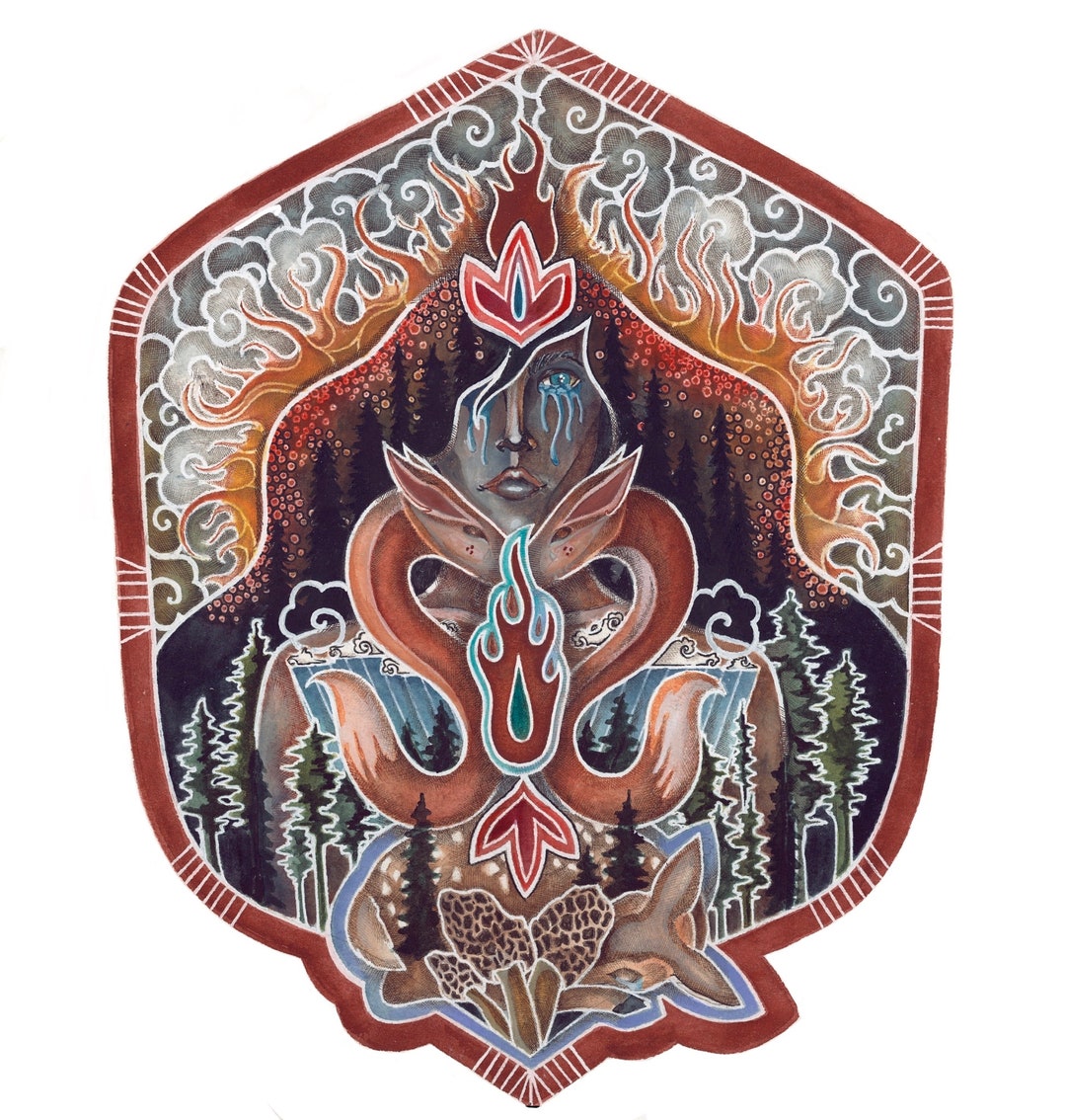 Wildfire Board Print Etsy