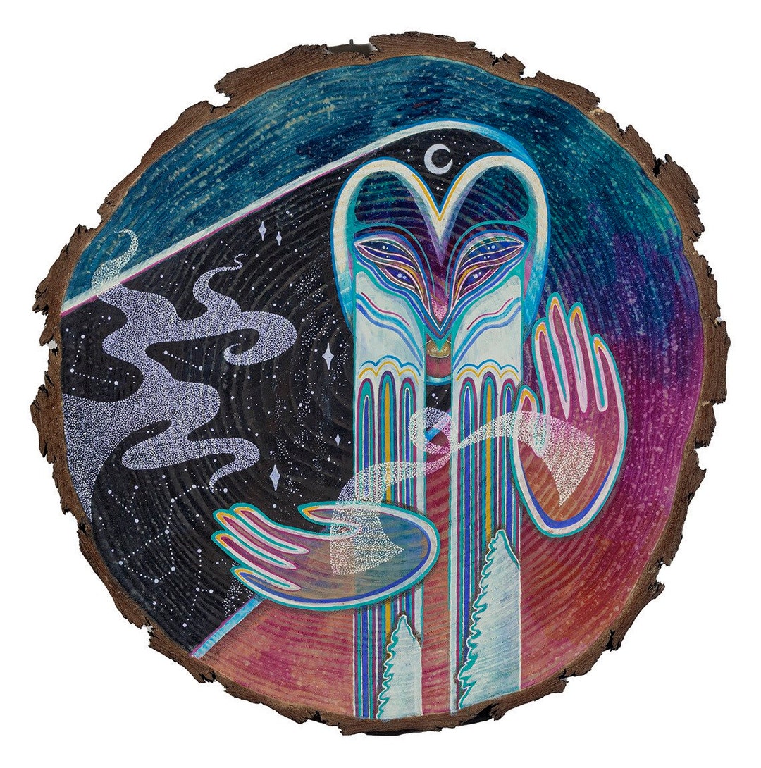 Owl Night Spirit Board Print - Etsy