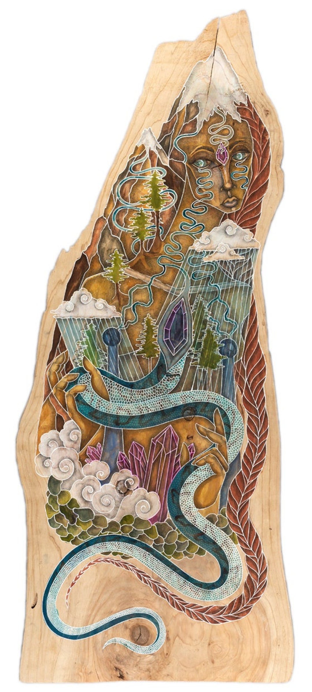 Lady Of The Mountains Board Print Etsy
