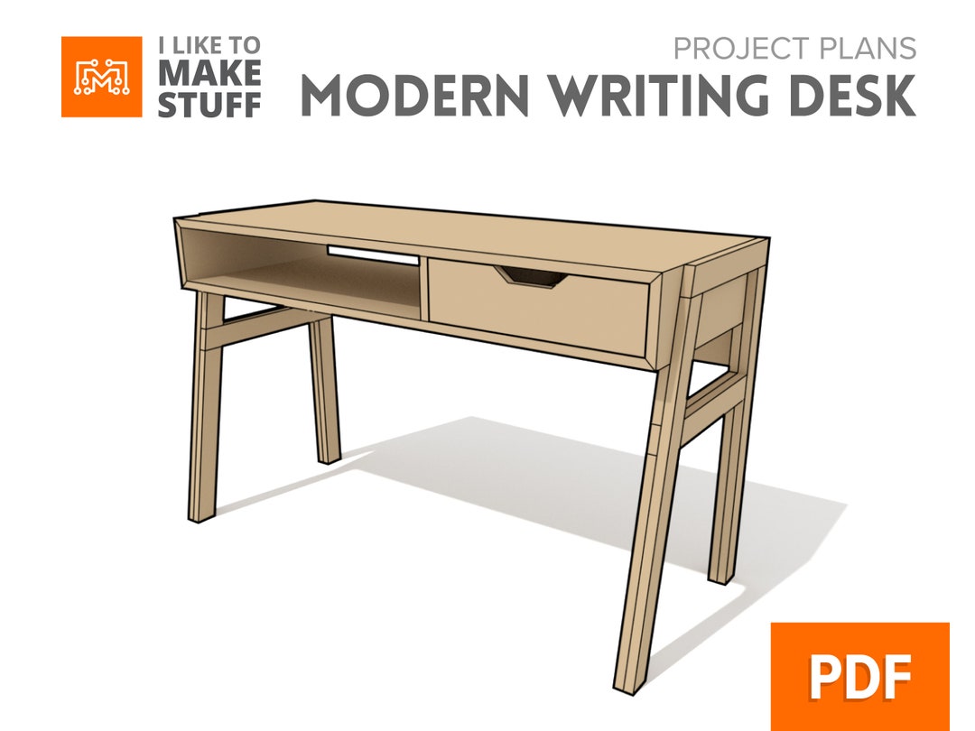Modern Writing Desk — Digital Plans - Etsy