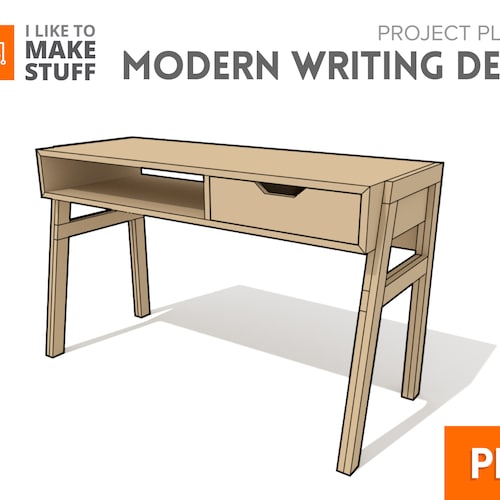 Mid-century Modern Desk Plans Woodworking Project Plans - Etsy