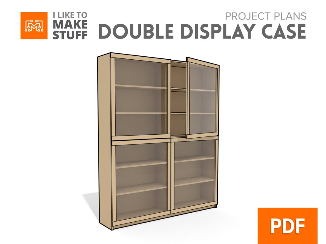 Double Display Bookcase — Digital Plans - Etsy