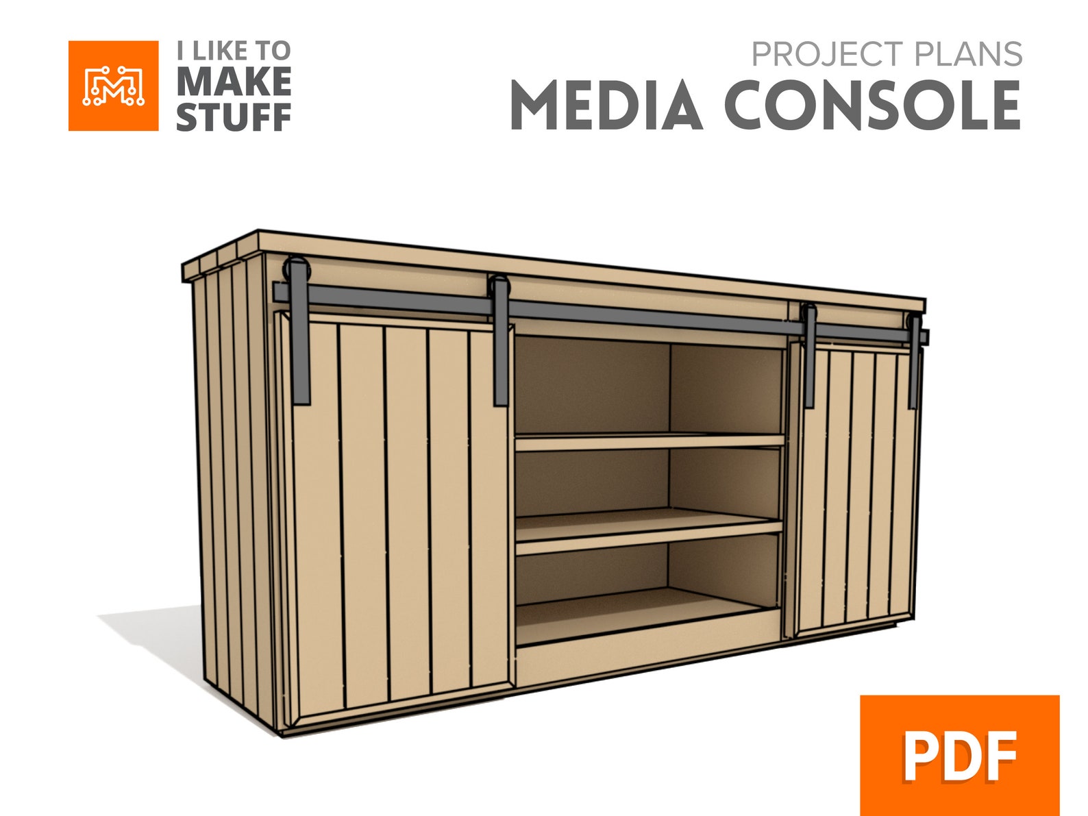 Media Console Table Digital Plans | Etsy