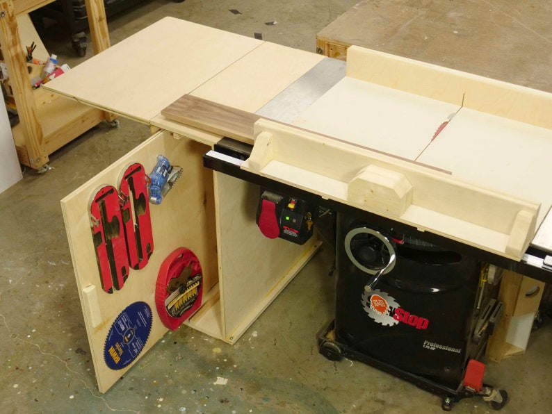 Table Saw Extension With Cross Cut Sled and Storage - Digital Plans - Etsy