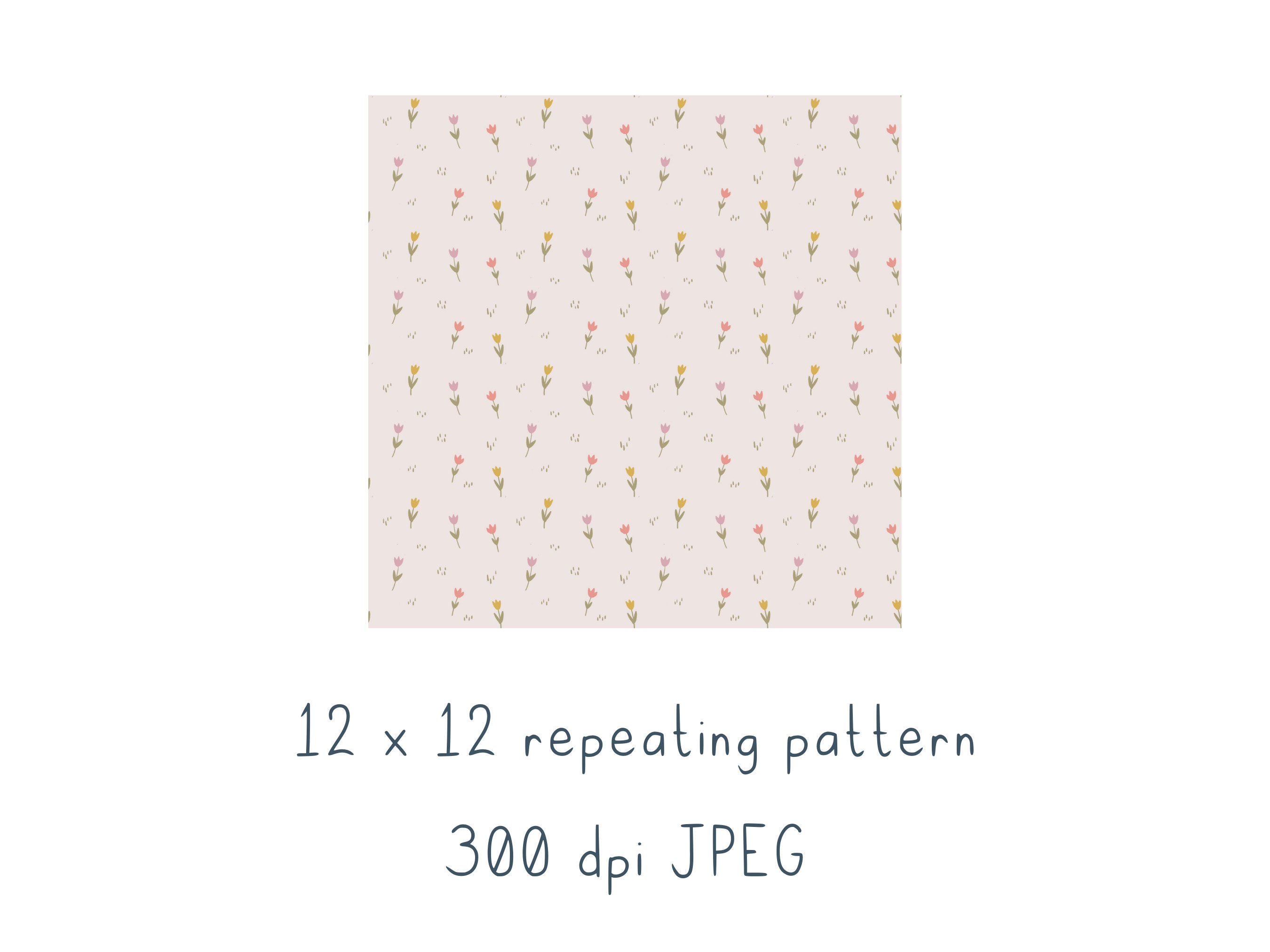 Tulip Seamless Digital File Fabric Floral Pattern Download, Pink Tulip ...