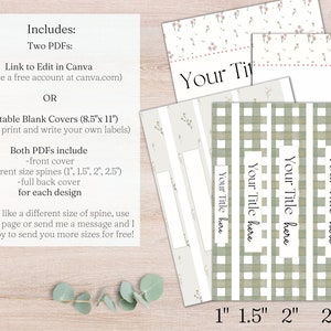 Binder Cover Sheets, 11 Printable & Editable Binder Covers and Spines ...