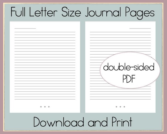 Lined Pages Download Letter Size Pages Letter Size Lined | Etsy