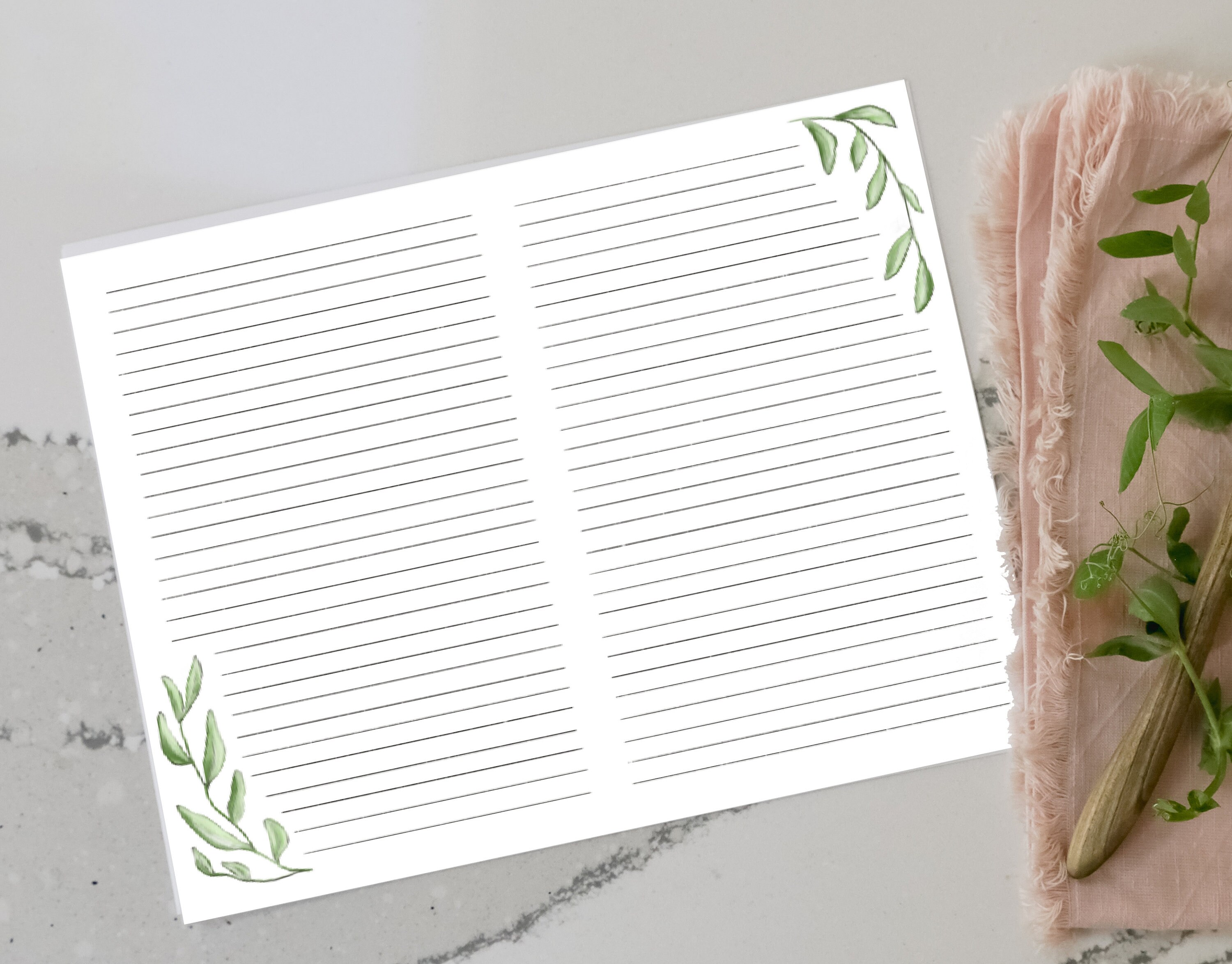 Lined Paper Instant Download Letter Size Journal Pages - Etsy