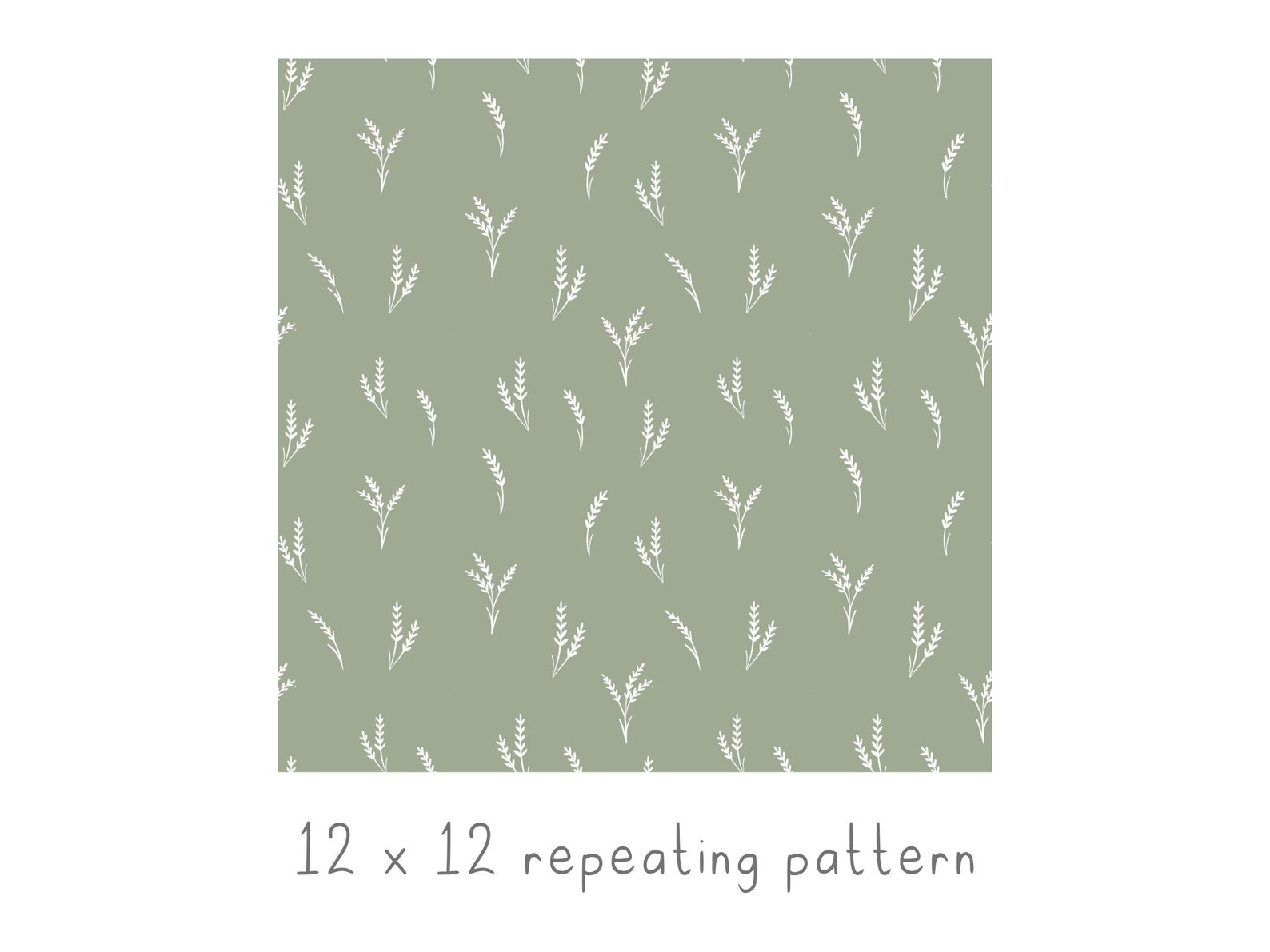 Sage Green Seamless Pattern Seamless File Repeat Nature | Etsy