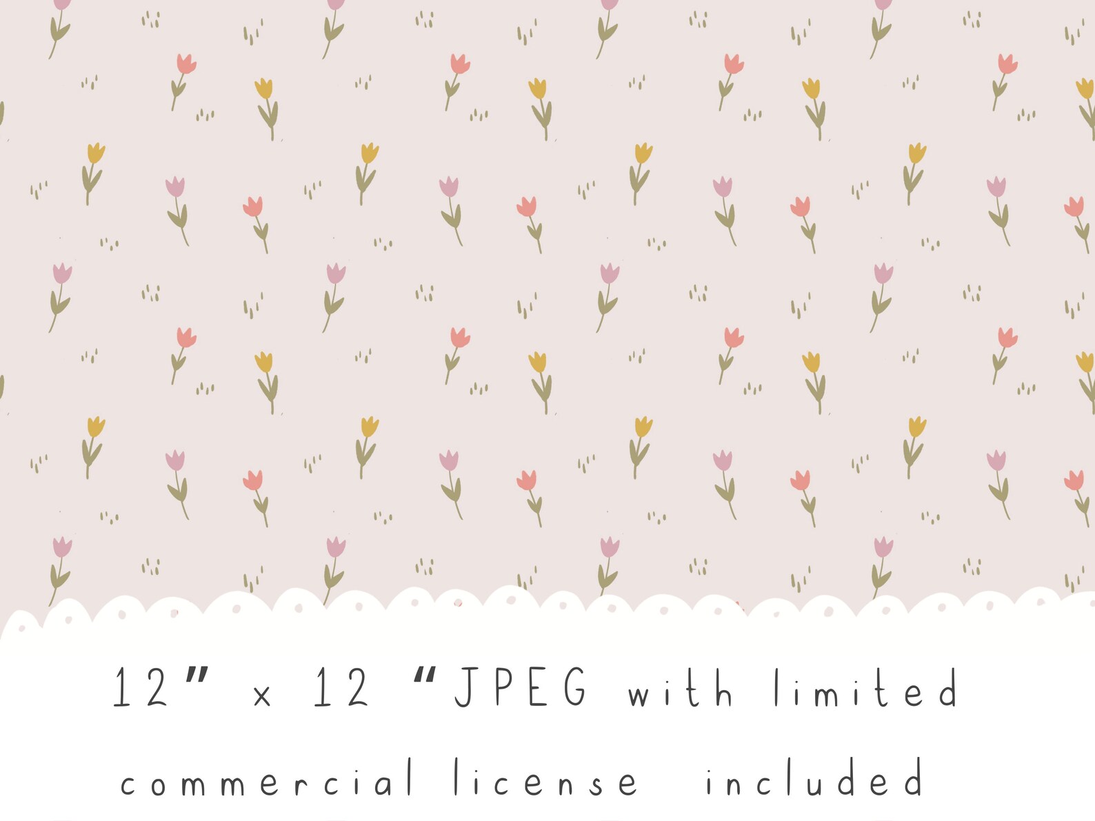 Tulip Seamless Digital File Fabric Floral Pattern Download, Pink Tulip ...