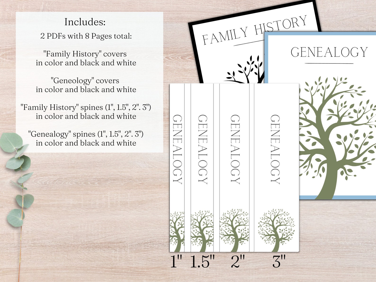 Family History Binder Cover | Genealogy Cover | Printable Cover Sheet ...