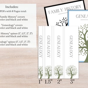 Family History Binder Cover | Genealogy Cover | Printable Cover Sheet ...