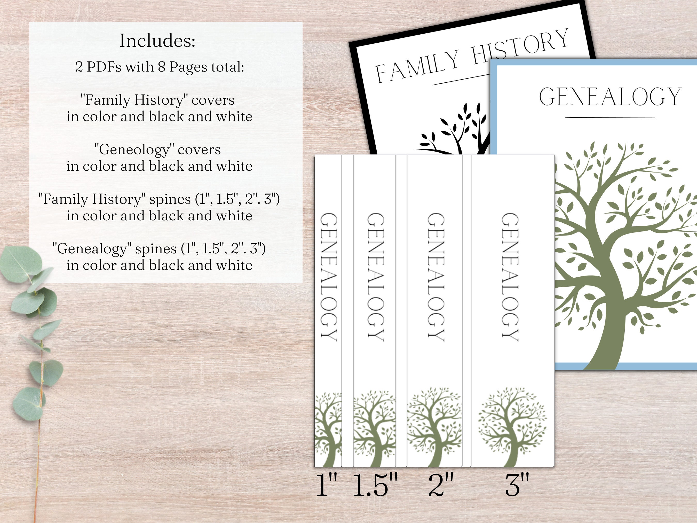 Family History Binder Cover | Genealogy Cover | Printable Cover Sheet ...