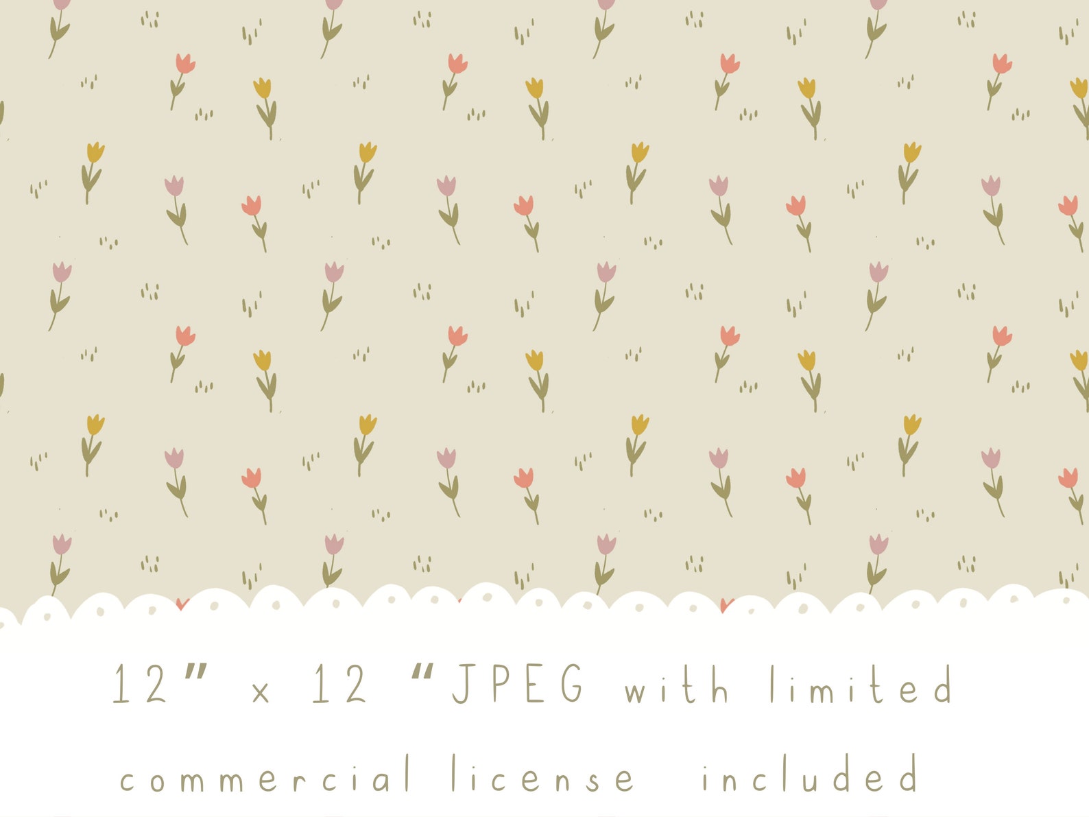 Tulip Seamless Digital File Fabric Easter Pattern Download, Tulips ...