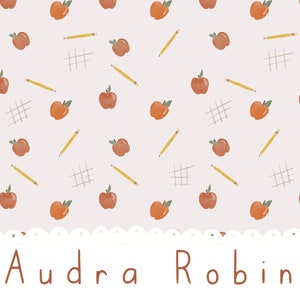 Back to School Seamless Digital File Fabric Apples Pattern Download ...