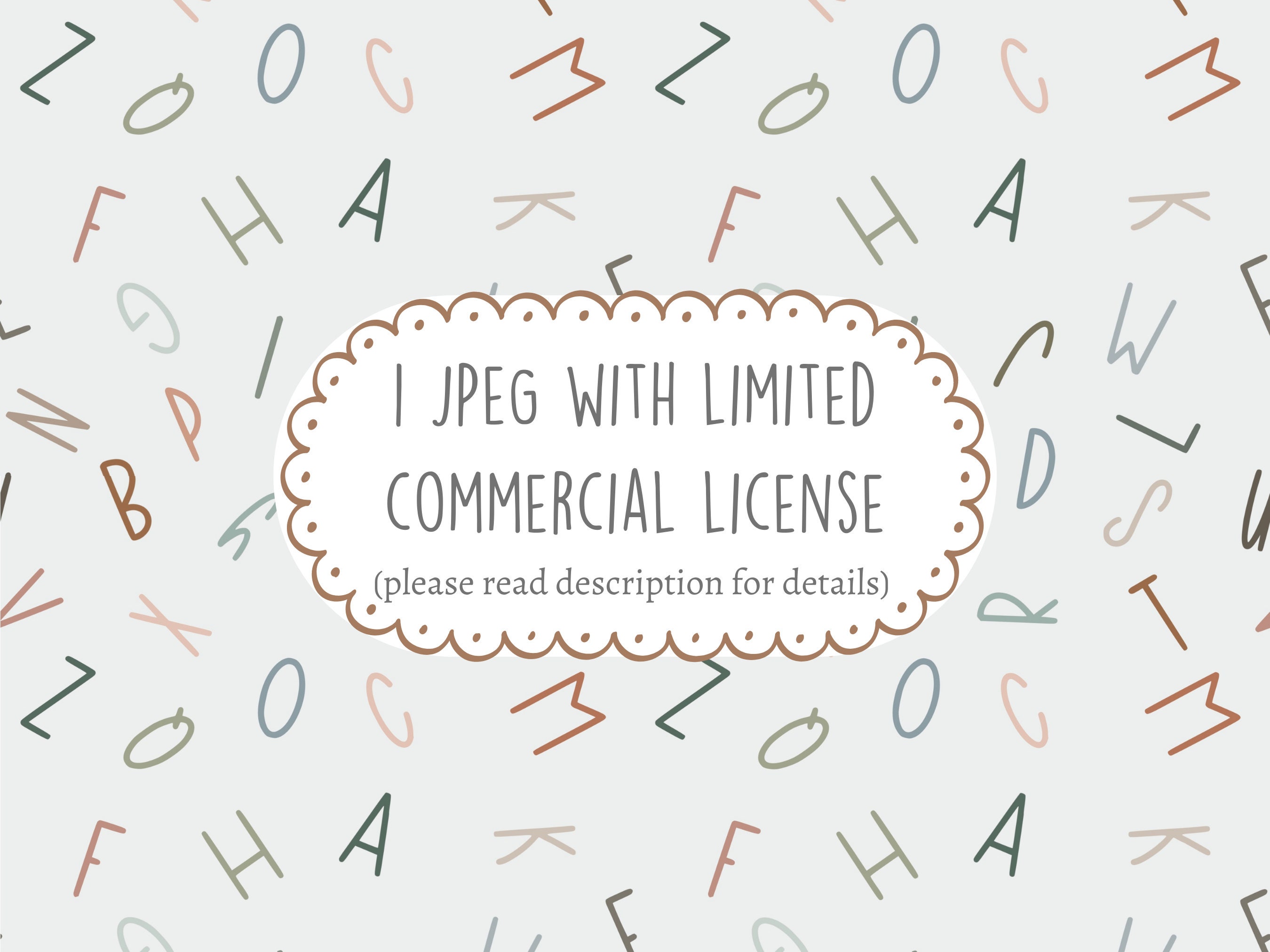 Alphabet Seamless Digital File Fabric ABC Pattern Download, Classroom ...