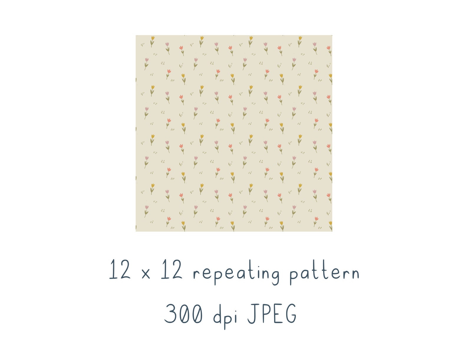 Tulip Seamless Digital File Fabric Easter Pattern Download, Tulips ...